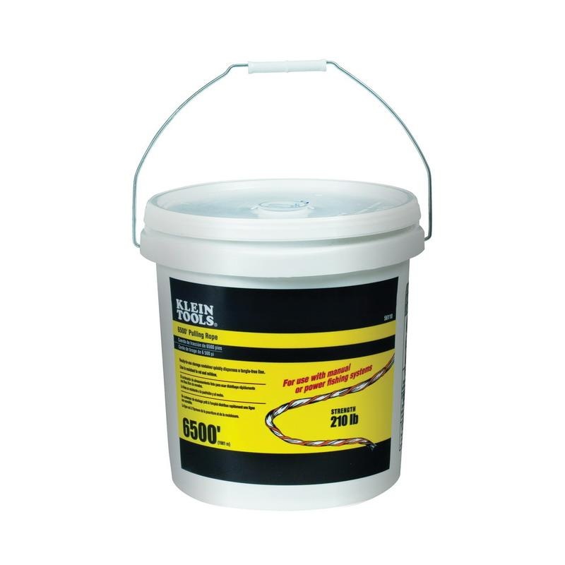 Klein Tools 56110 Pull Line 6500-ft 210 lb Orange Tracer | Electrical ...
