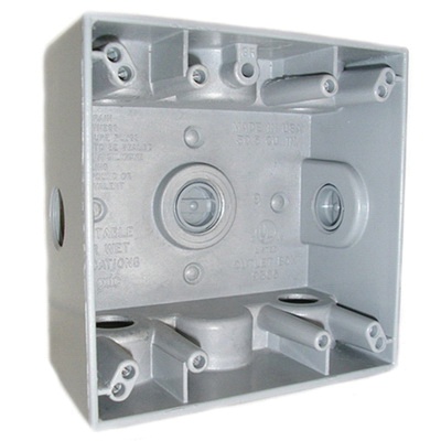 Mulberry 30233W Powder Coated Die Cast Aluminum 2-Gang Weatherproof ...
