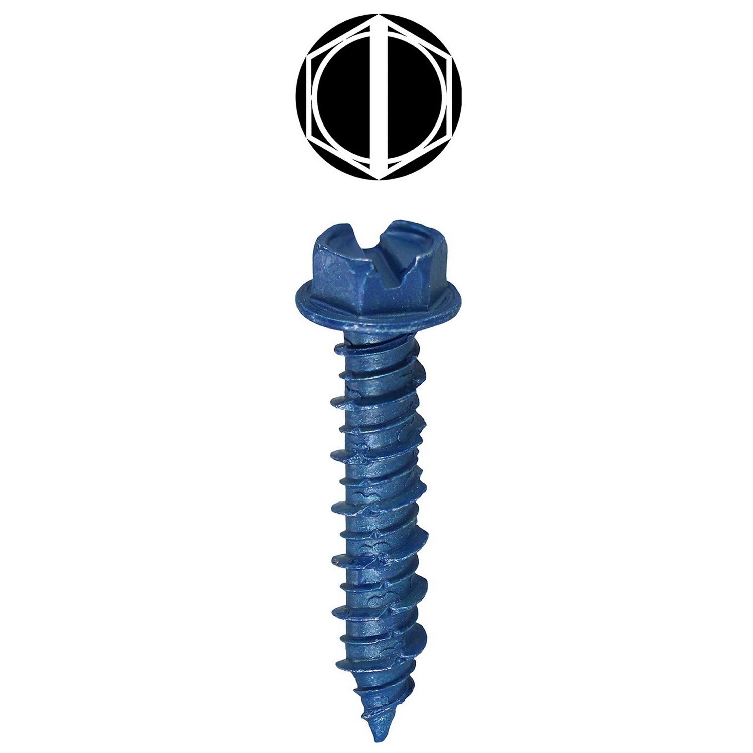 Dottie 14H134 Ceramic Coated Steel Slotted Drive Hex Head Concrete ...
