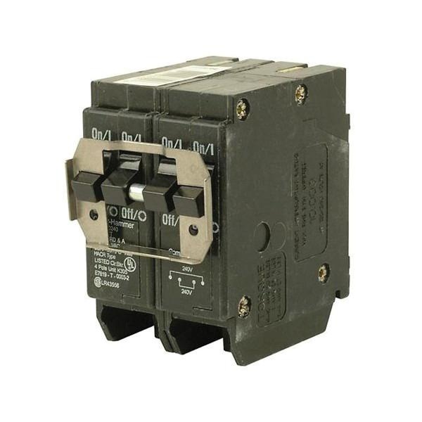 Eaton BQC240250 Plug-In Mount Type BQC Quadplex Circuit Breaker 4-Pole ...