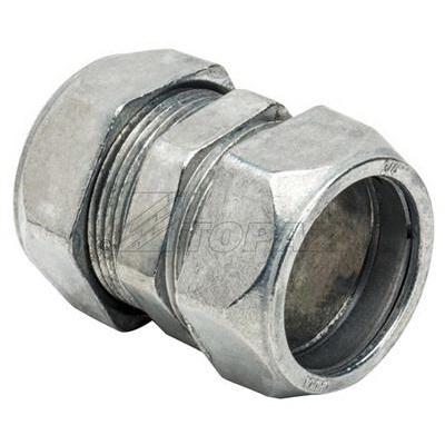 Topaz Electric 668 Die Cast Zinc EMT Compression Coupling 3-Inch