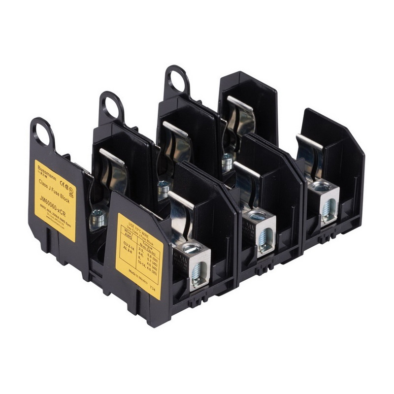 Bussmann JM60060 3CR Class J Fuse Block 3 Pole 600 Volt 60 Amp Bussmann JM60060 3CR Class J Fuse Block 3 Pole 600 Volt 60 Amp