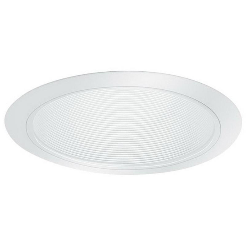 Elite Lighting B530W-WH 5-Inch White Stepped Baffle Trim Round White ...