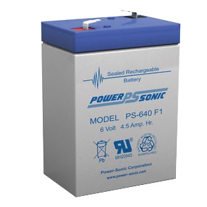 Power-Sonic PS640-F1 General Purpose Rechargeable Battery 4.5-Amp-Hour ...