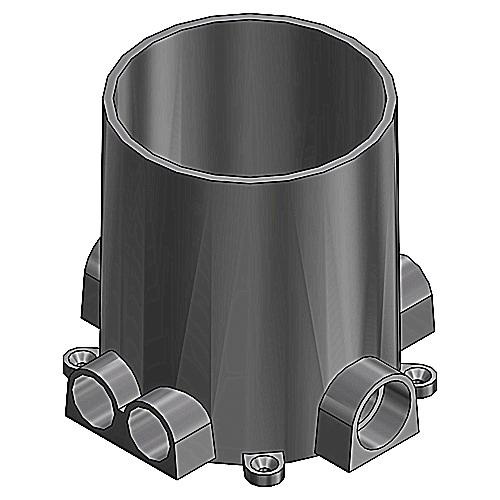 Thomas & Betts 68-P PVC Non-Metallic Floor Box 5-5/32-Inch Opening x 6 ...