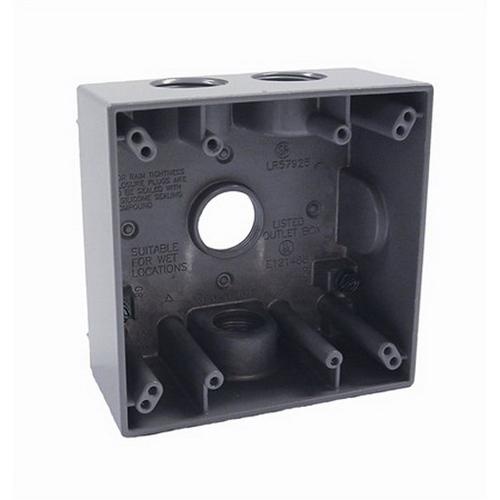 Raco 5343-0 Powder Coated Die Cast Aluminum 2-Gang Weatherproof ... Raco 5343-0 Powder Coated Die Cast Aluminum 2-Gang Weatherproof ...