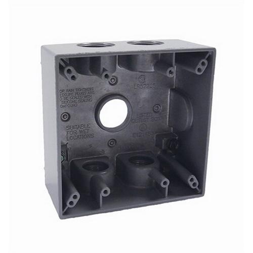Raco 5345-0 Powder Coated Die Cast Aluminum 2-Gang Weatherproof ... Raco 5345-0 Powder Coated Die Cast Aluminum 2-Gang Weatherproof ...