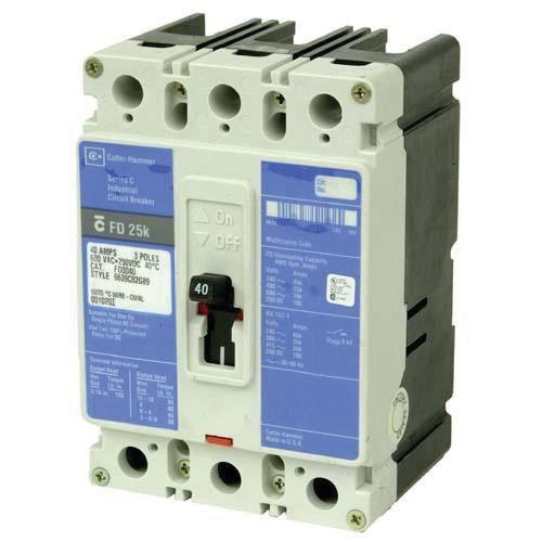 Eaton EHD3040L Feed-Thru Mount Molded Case Circuit Breaker 3-Pole 40 ...