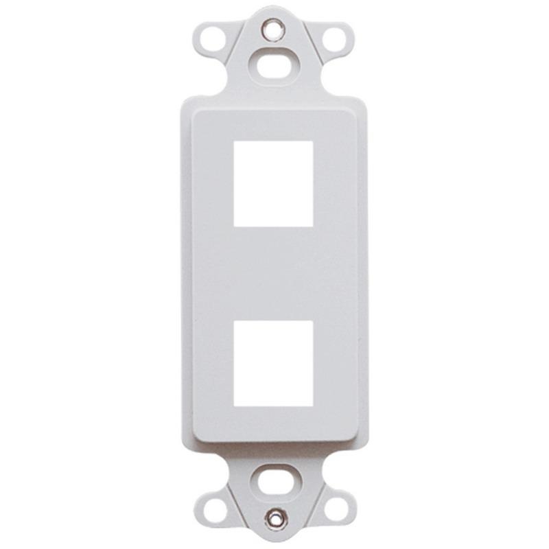 ICC IC107DI2WH ABS Plastic 1-Gang 2-Port Configurable Insert White ...