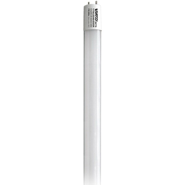 Satco S9777 Dimmable T8 LED Lamp 17-Watt Medium 2-Pin Base 2200-Lumens ...