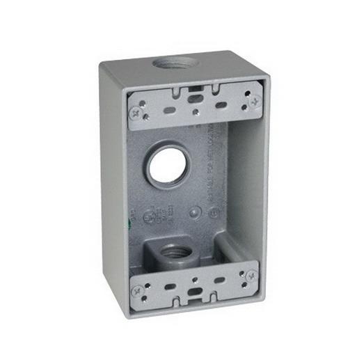 Raco SB350S Powder Coated Die Cast Metal 1-Gang Weatherproof Outlet Box ...