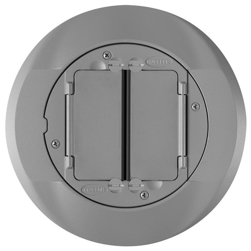 Hubbell-Wiring S1CFCGY Powder Coated Cast Aluminum Carpet Flange ...