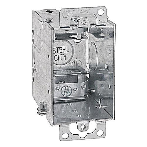 Thomas & Betts CWX-25 Pre-Galvanized Steel 1-Gang Gangable Switch Box 2 ...