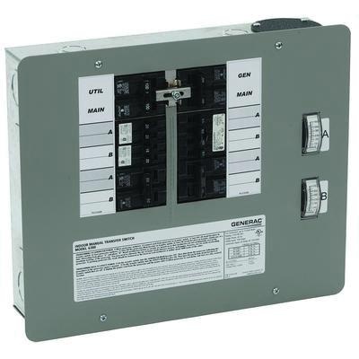 Generac 6380 1-Phase Manual Transfer Switch 125/250-Volt 50-Amp NEMA 1 ...