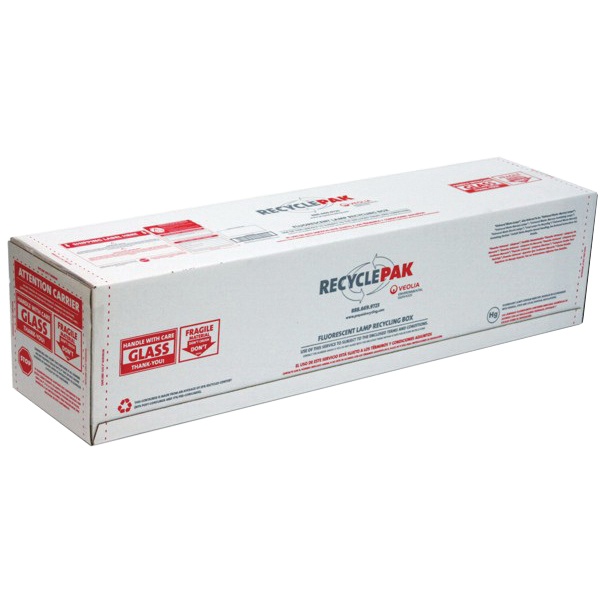 Standard Lamp Recycling Box Hazard 4 8ft Fluorescent Lamp Bulb