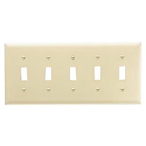 Pass & Seymour TP5-I Plastic Standard Size 5-Gang Toggle Switch ...
