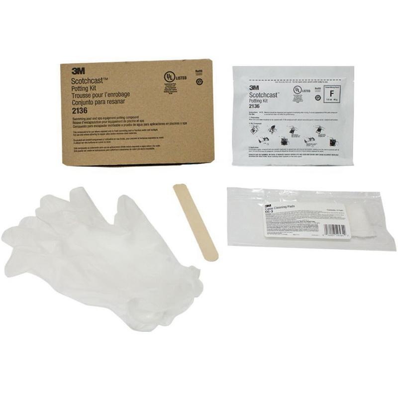3M 2136 1.5 oz 2-Part Pouch Potting Kit 1-Kilo-Volt Black Scotchcast ...
