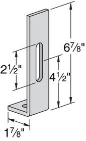 Power Strut PS-764-EG Electrogalvanized Steel Slotted Adjustment Angle ...
